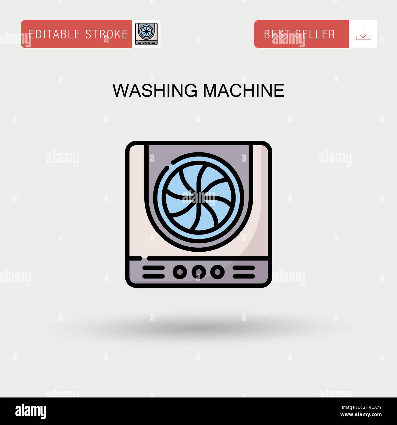 Washing machine Simple vector icon Stock Vector Image & Art - Alamy