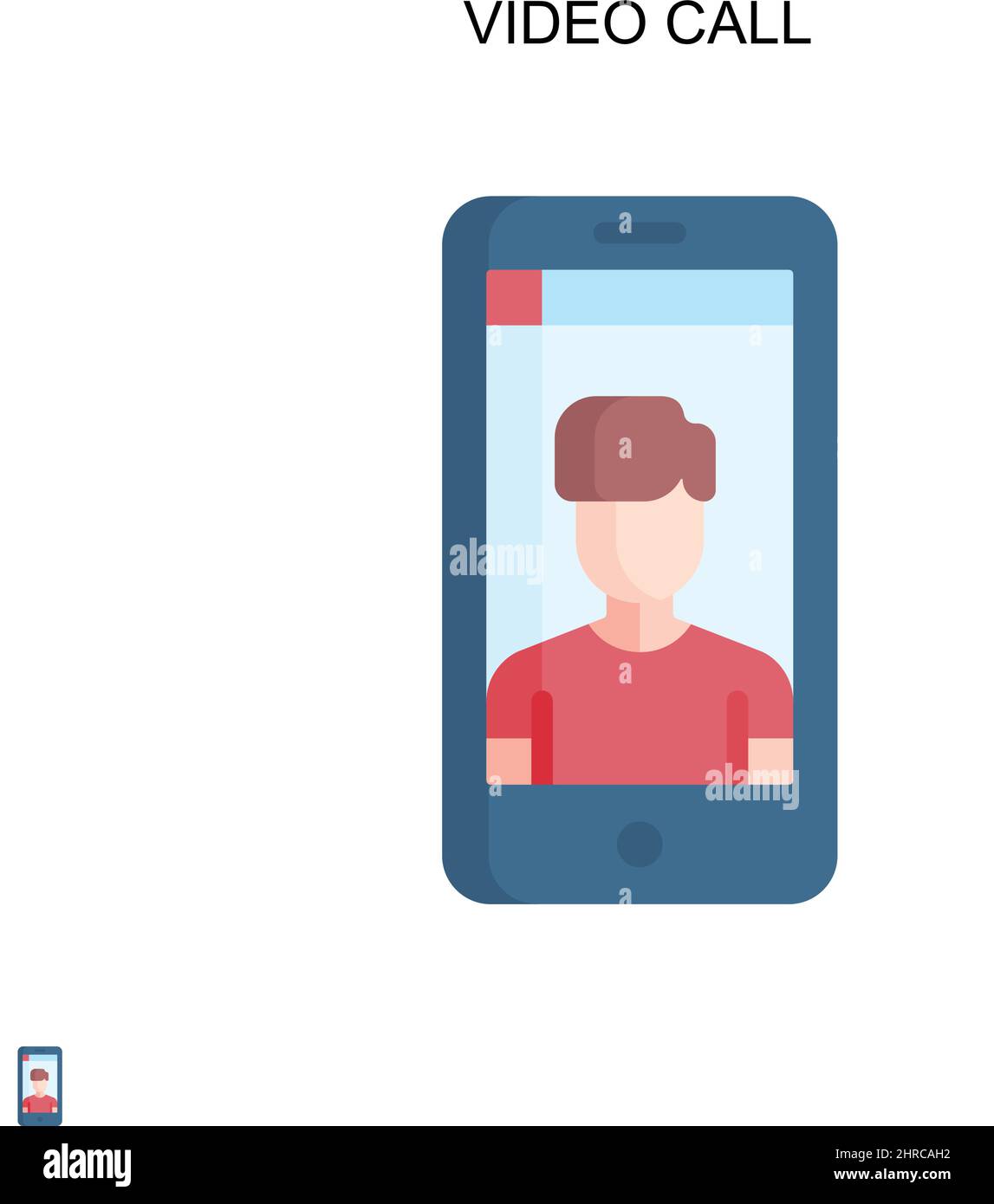 Video call Simple vector icon. Illustration symbol design template for ...