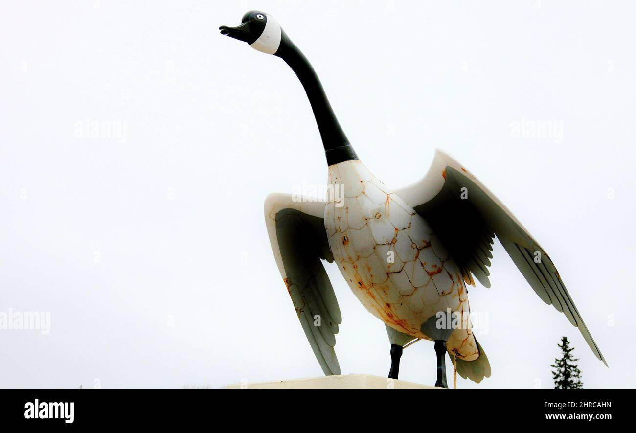 The Big Goose shows its age in Wawa, Ont., on Monday April 3, 2017. The ...