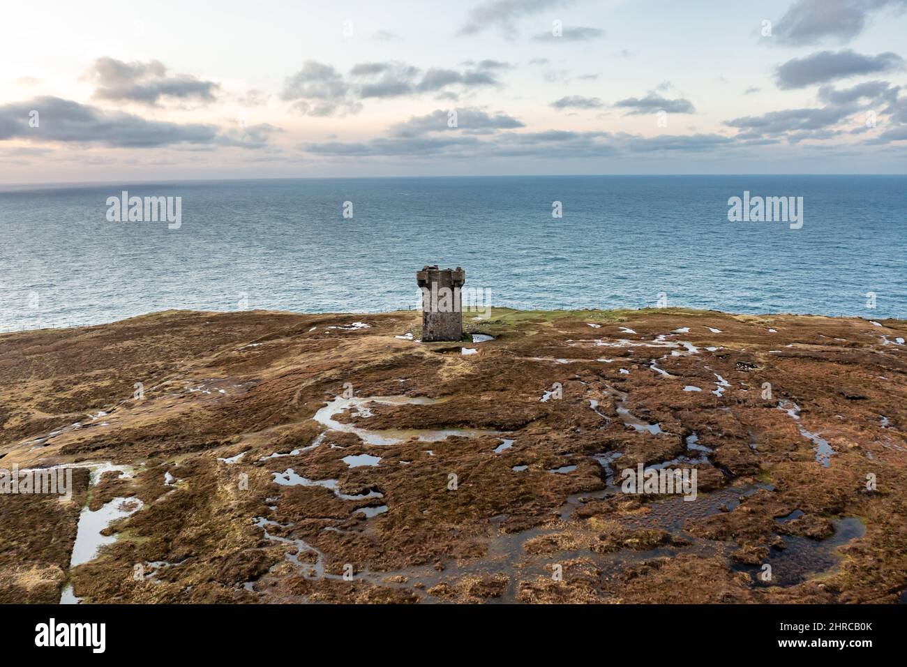 The tower at Glencolumbkille in County Donegal - Ireland Stock Photo ...