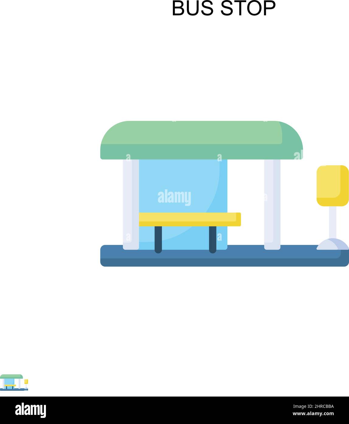 Bus stop Simple vector icon. Illustration symbol design template for ...