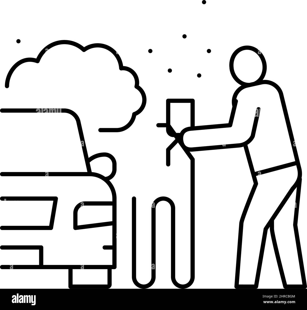 car painting line icon vector illustration Stock Vector Image & Art - Alamy