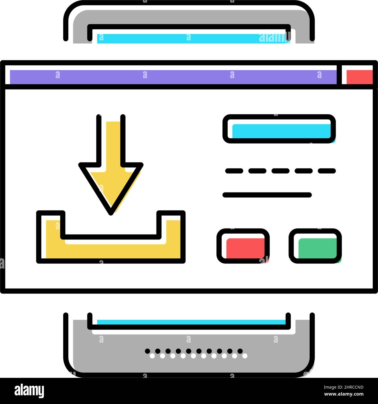 download content ugc color icon vector illustration Stock Vector Image ...