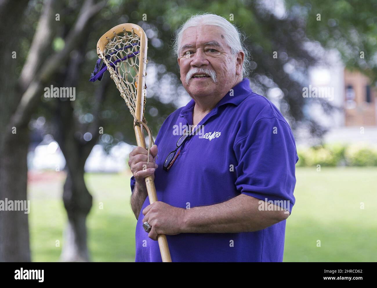 Traditional Lacrosse stick maker Alfred Jacques poses in Montreal ...