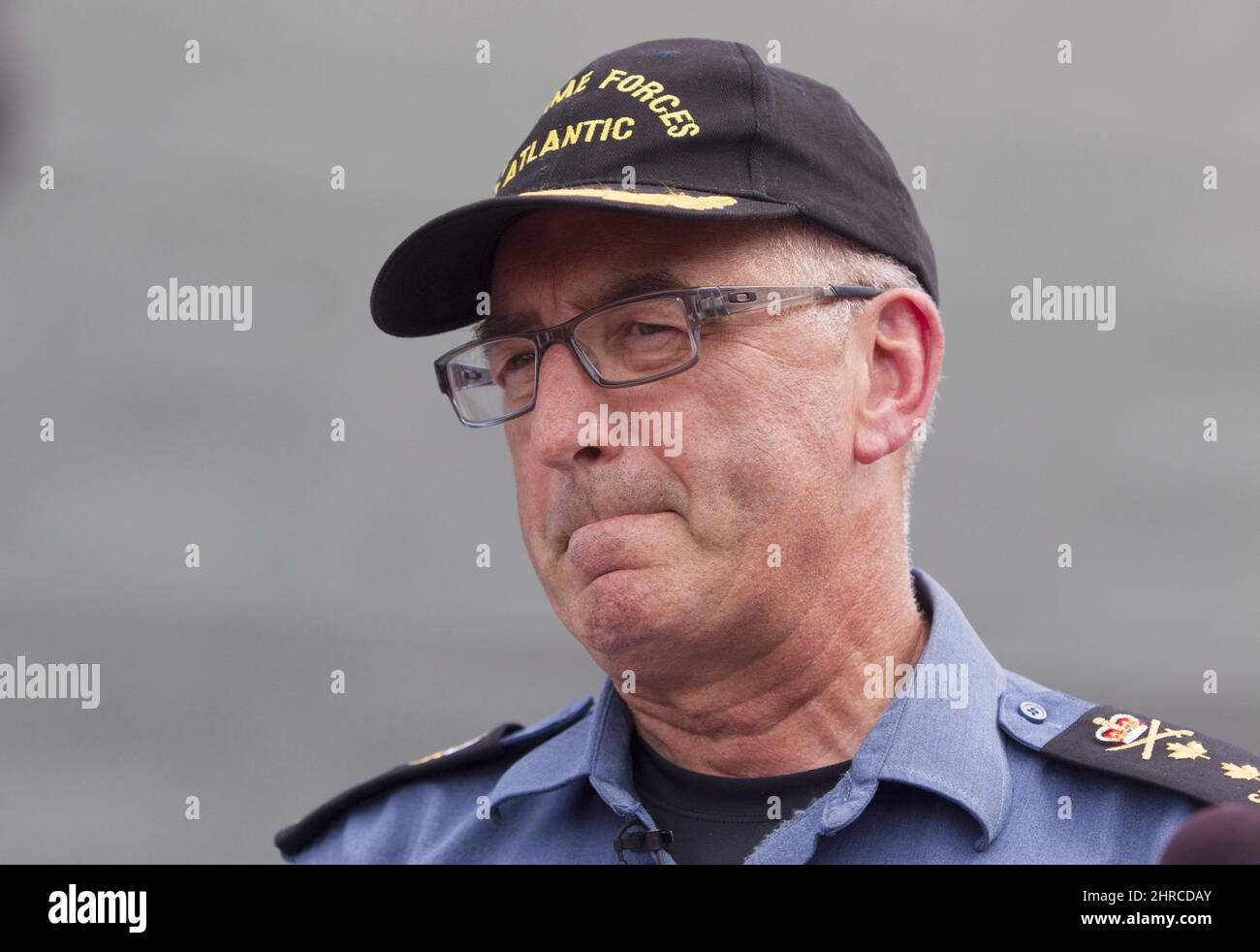 Rear Admiral John Newton, Commander of MARLANT and JTF Atlantic, speaks ...