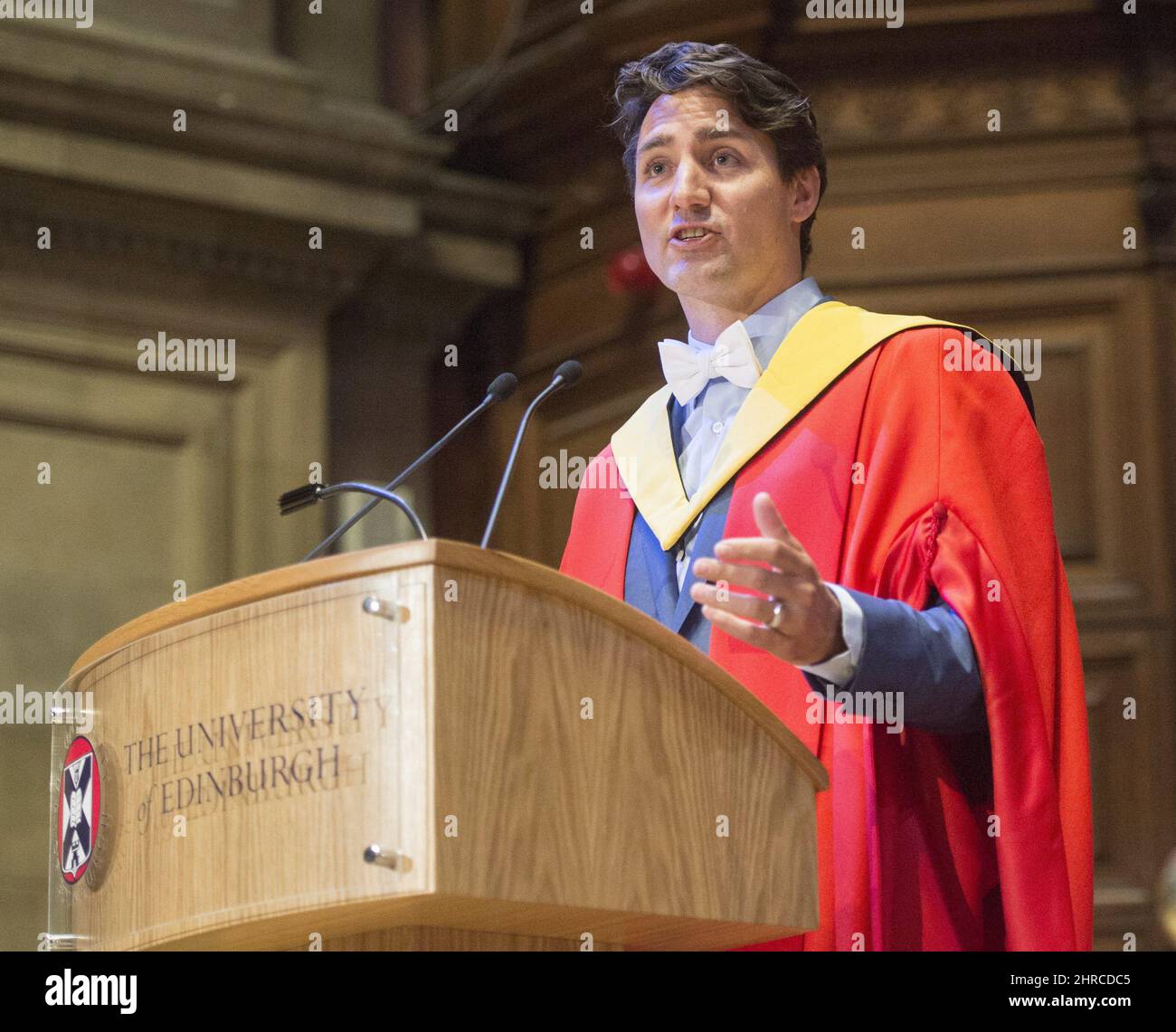 Prime Minister Justin Trudeau speaks to graduates during the ...