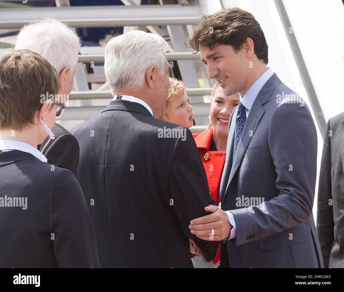 Prime Minister Justin Trudeau his wife Sophie Gregoire and their son ...