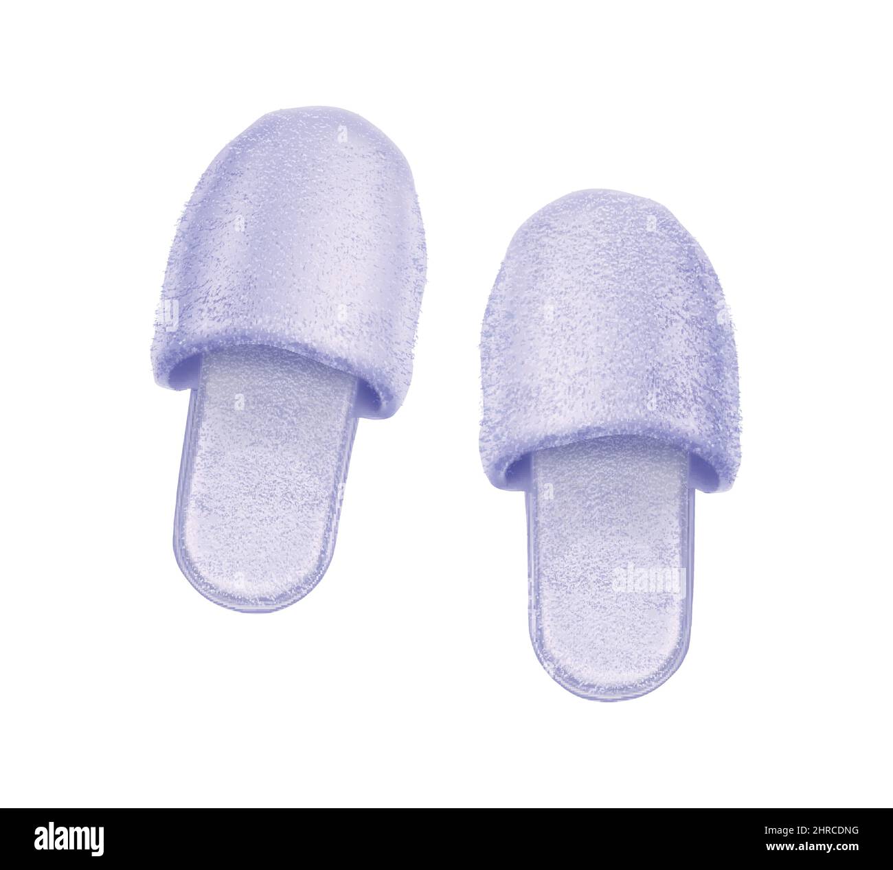 Pair of soft pastel color slippers on white background isolated ...