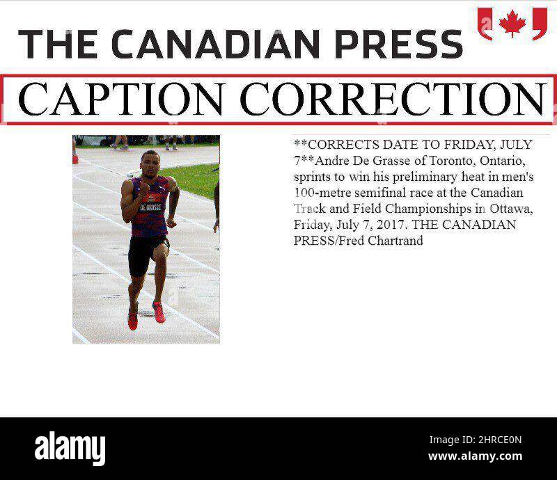 Andre De Grasse Of Toronto Ontario Sprints To Win His Preliminary Heat In Mens 100 Metre