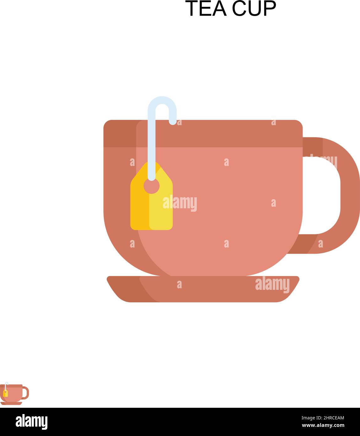 Tea cup Simple vector icon. Illustration symbol design template for web ...