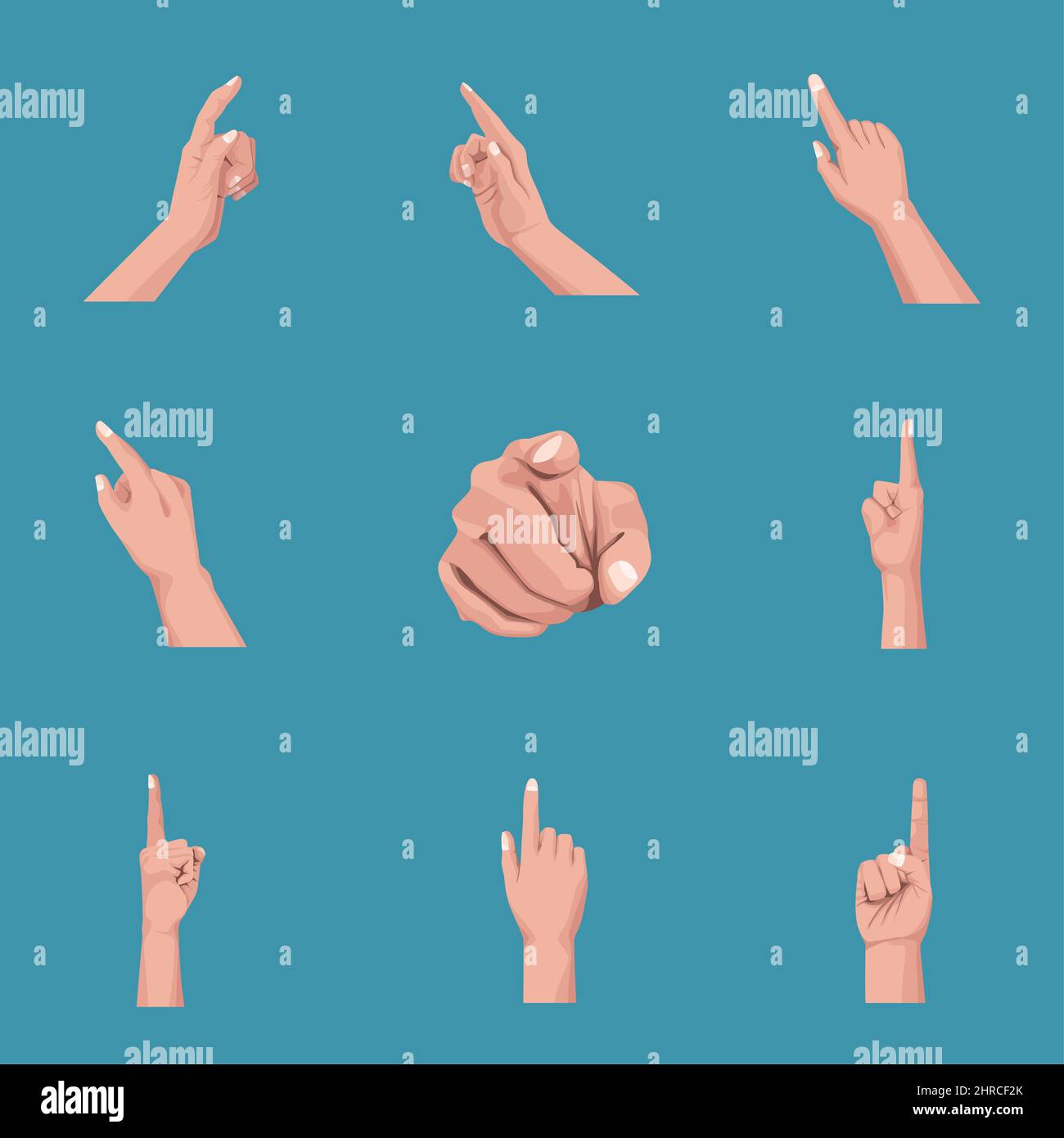 nine fingers point Stock Vector Image & Art - Alamy
