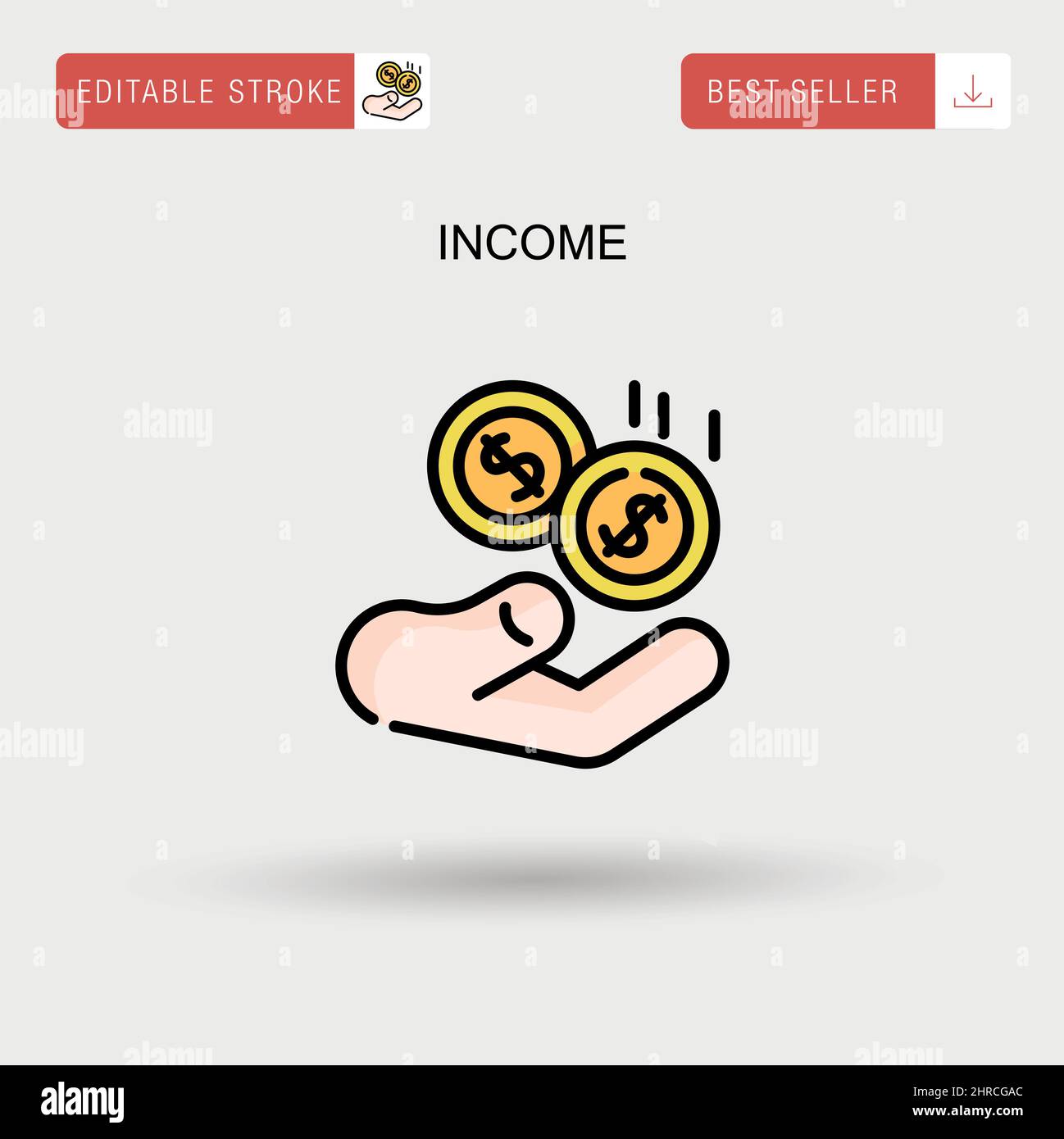 Income Simple vector icon Stock Vector Image & Art - Alamy