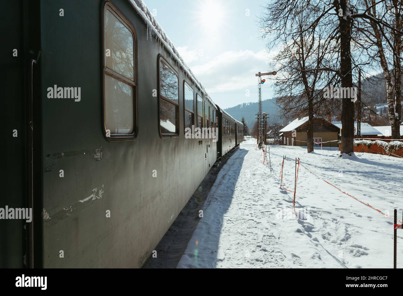 Mocanita Steam train in Hutulca, Moldovita, Romania Stock Photo - Alamy