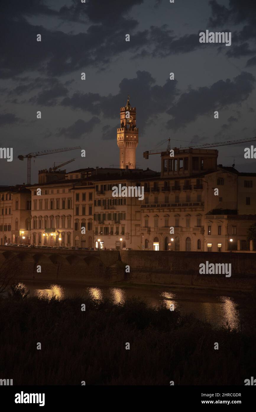 Beautiful night view of Florence Italy Stock Photo - Alamy