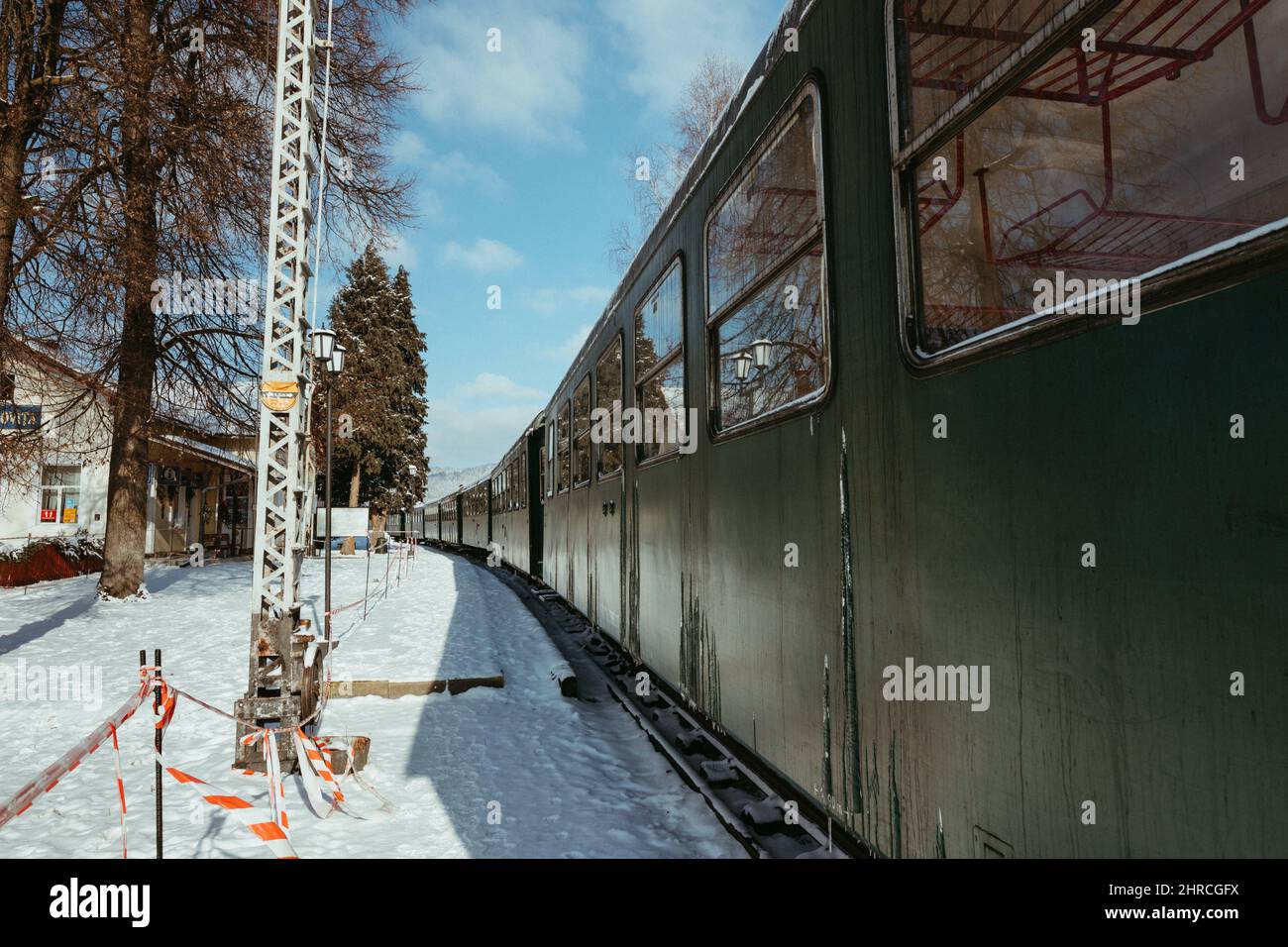Mocanita Steam train in Hutulca, Moldovita, Romania Stock Photo - Alamy
