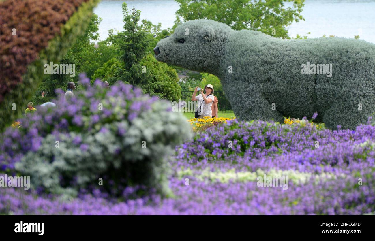 People visit the MosaiCanada 150 in Gatineau, Que., on Friday, July 21 ...