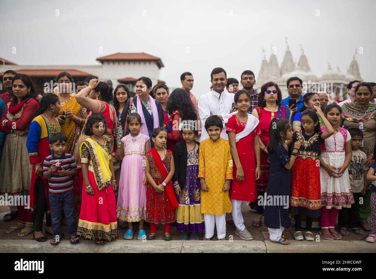 People await the arrival of Prime Minister Justin Trudeau before he ...