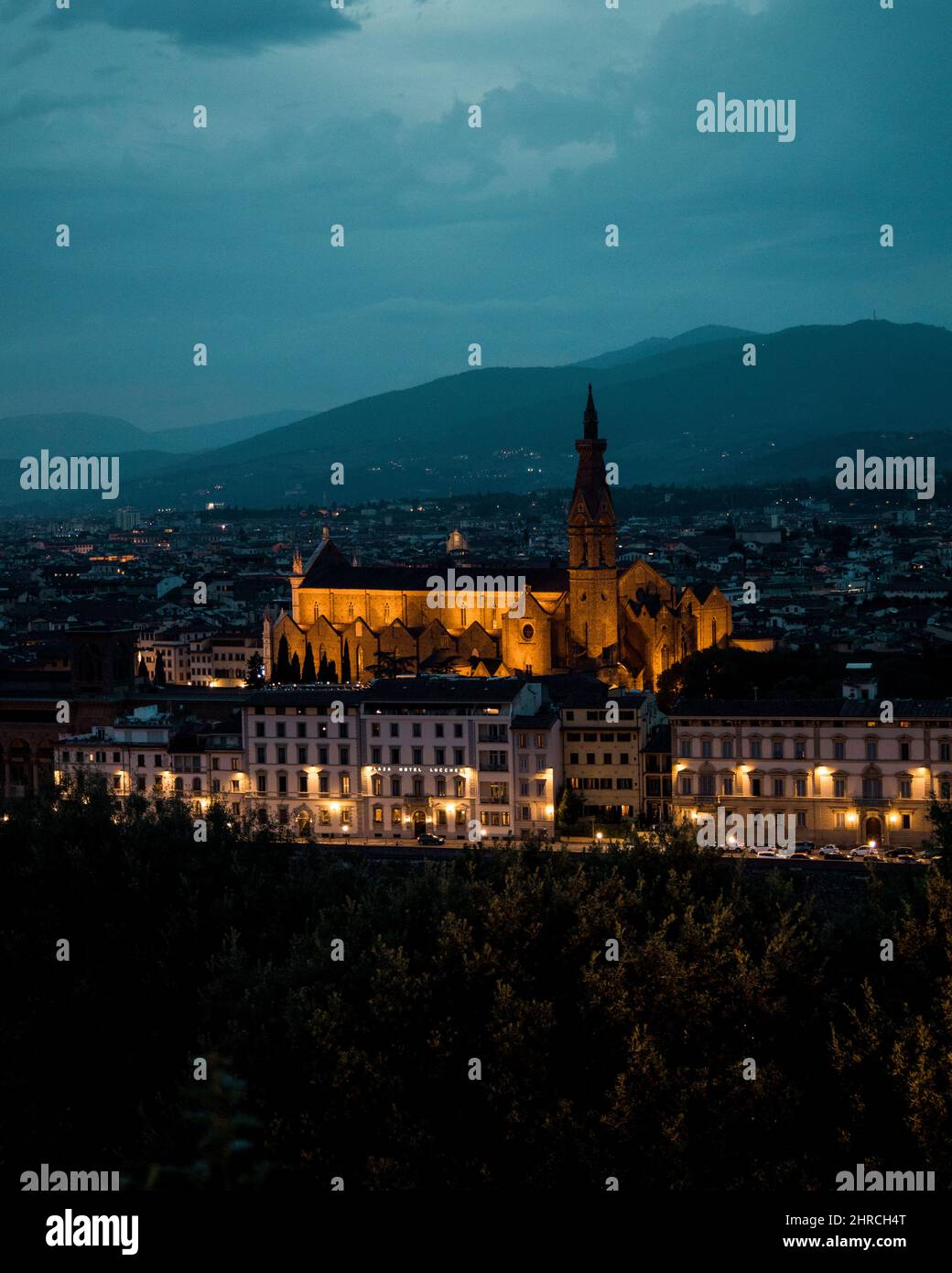Beautiful night view of Florence Italy Stock Photo - Alamy