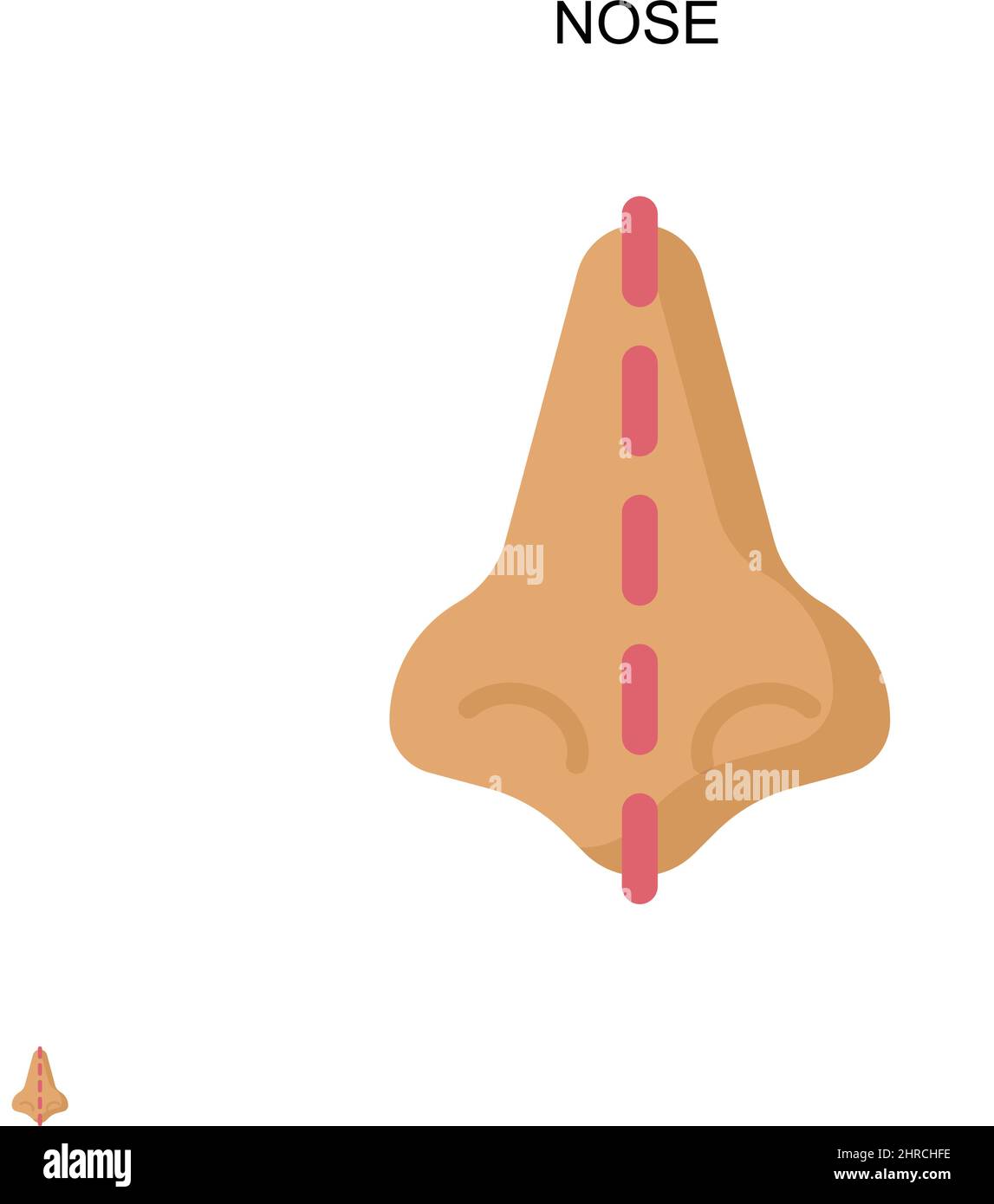 Nose Simple vector icon. Illustration symbol design template for web ...