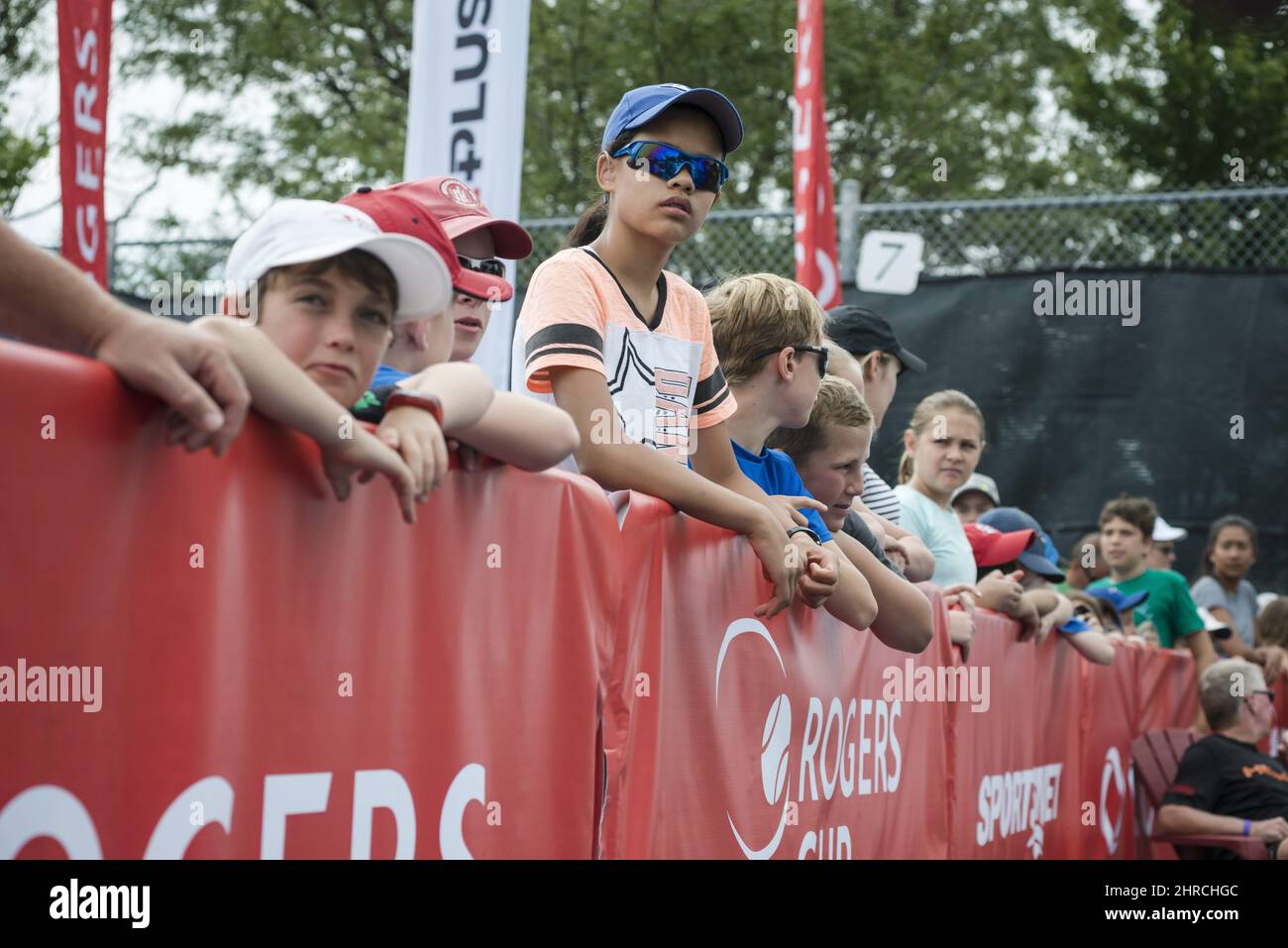 Young fans are seen watching Eugenie Bouchard, Connor McDavid and Aaron ...