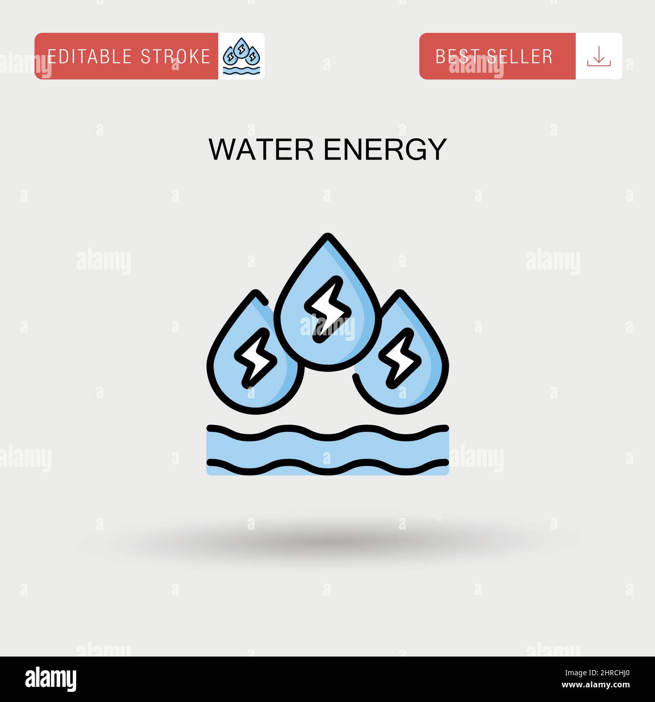 Water energy Simple vector icon Stock Vector Image & Art - Alamy