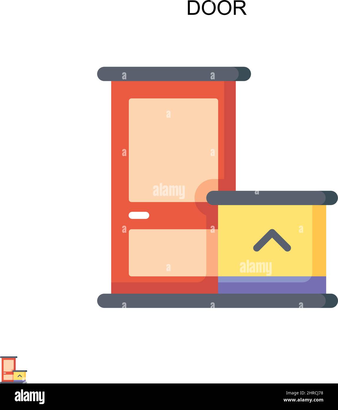 Door Simple vector icon. Illustration symbol design template for web ...