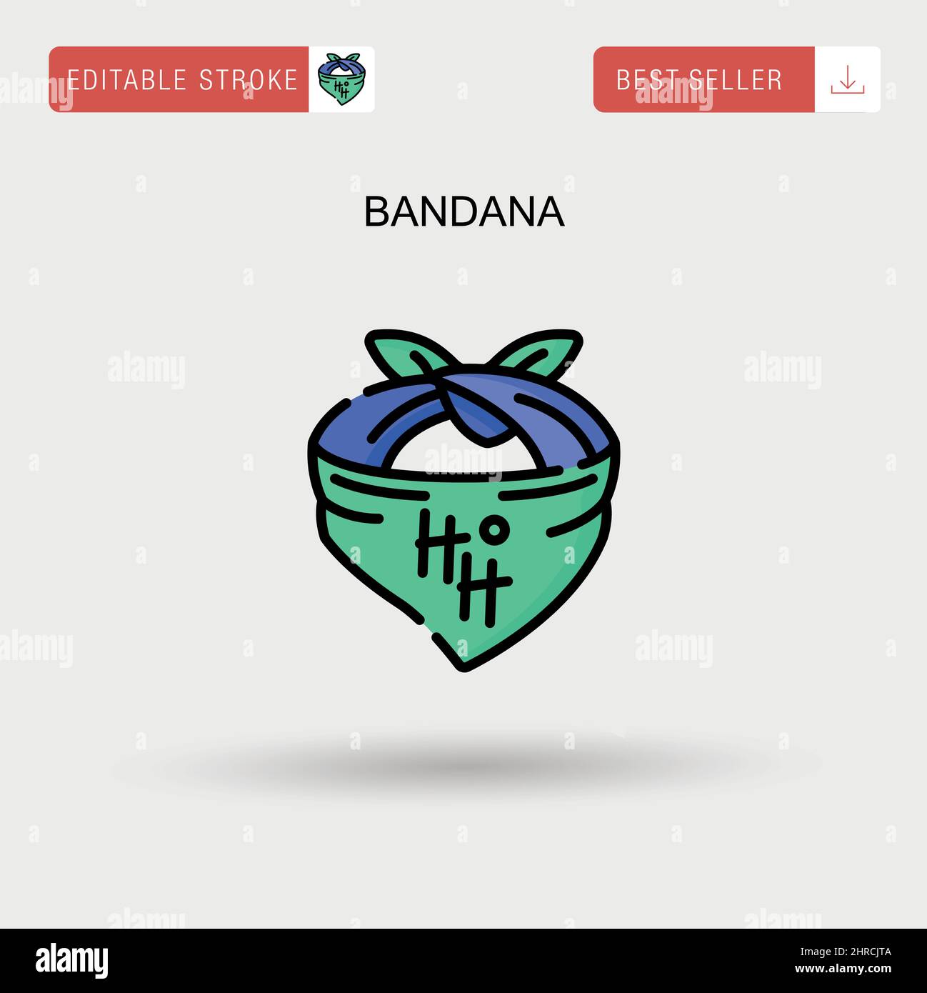 Bandana Simple vector icon Stock Vector Image & Art - Alamy