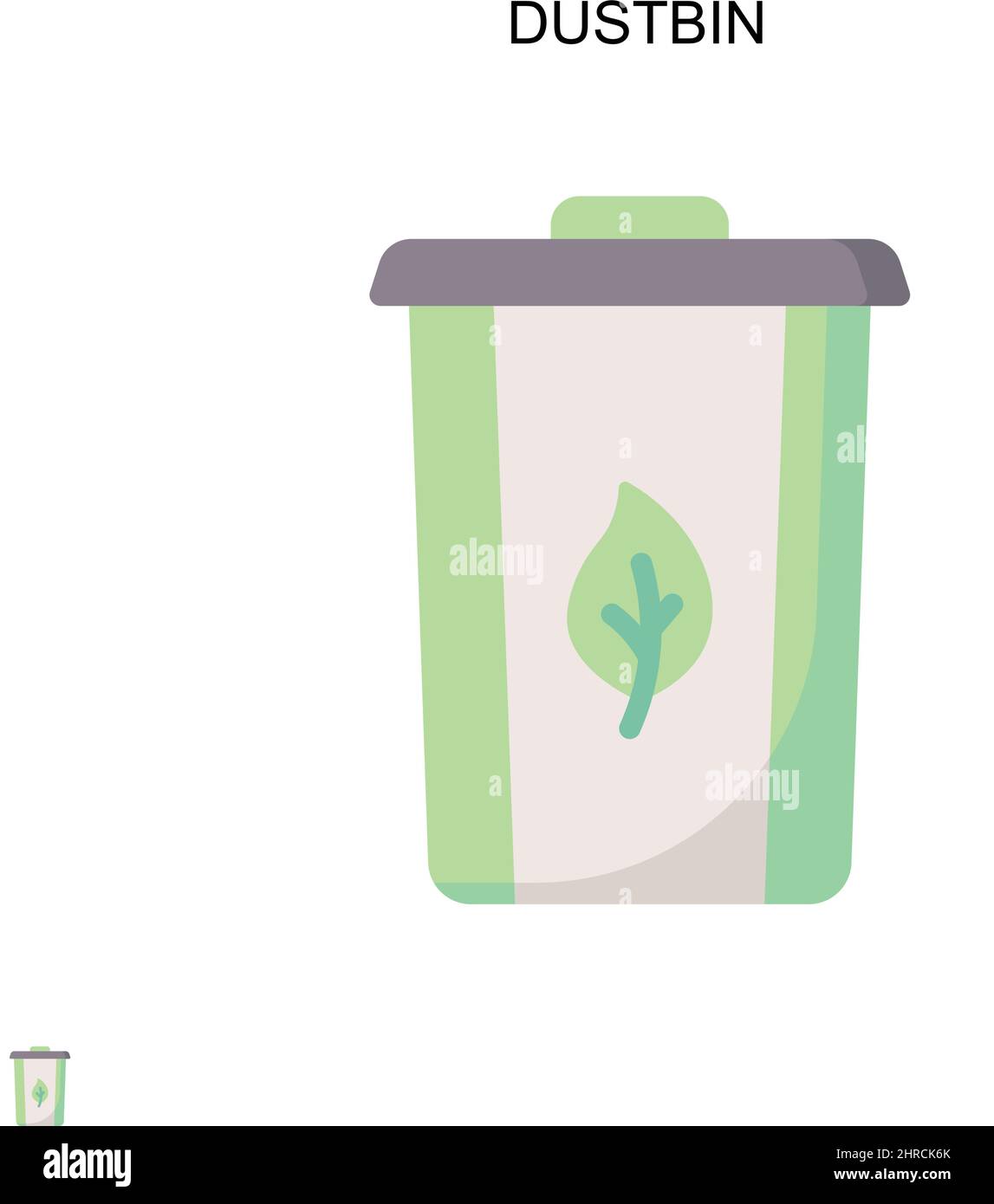 Dustbin Simple vector icon. Illustration symbol design template for web ...