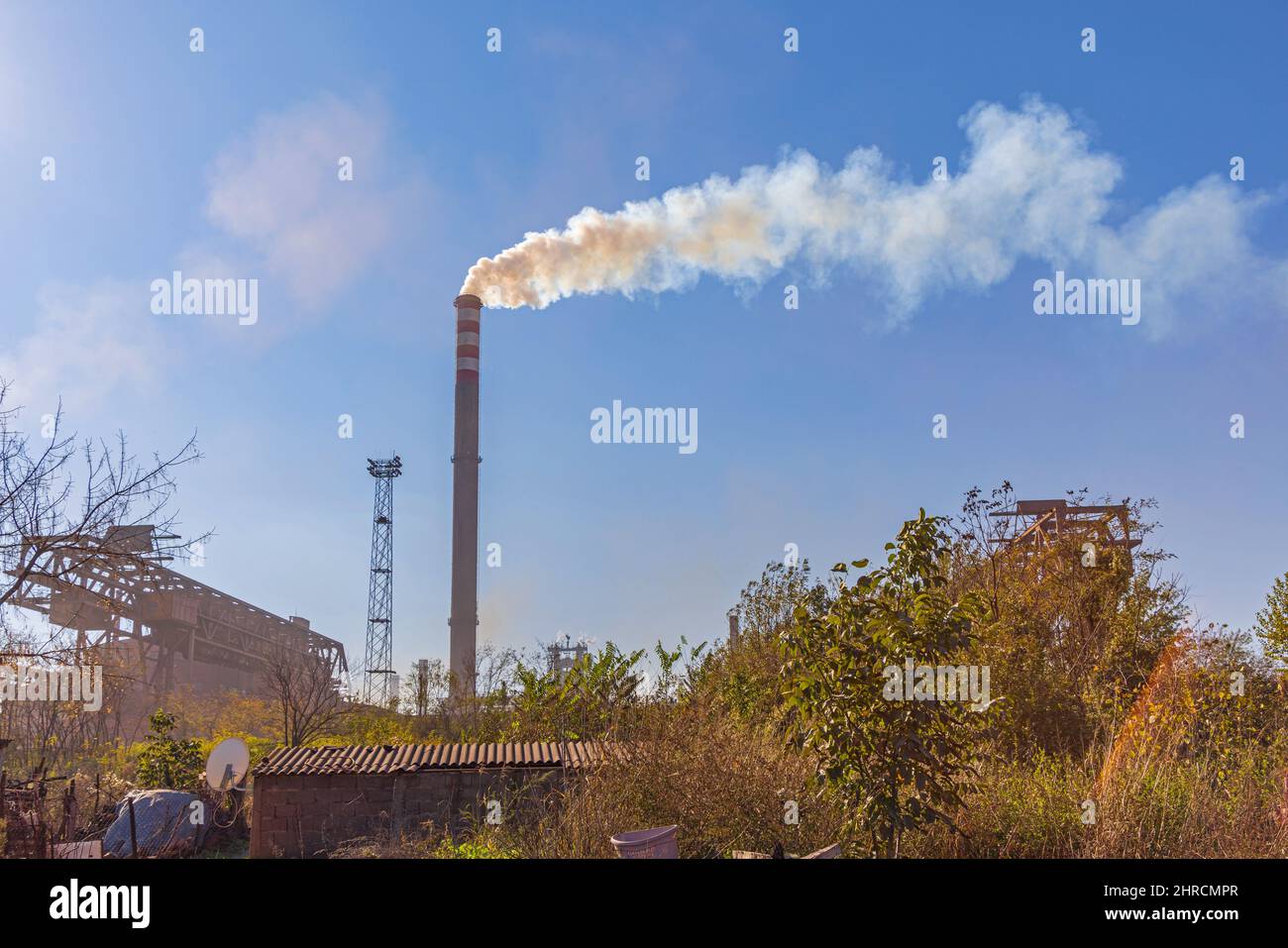 Steel Mill Factory Chimney Air Pollution Environment Problem Global ...