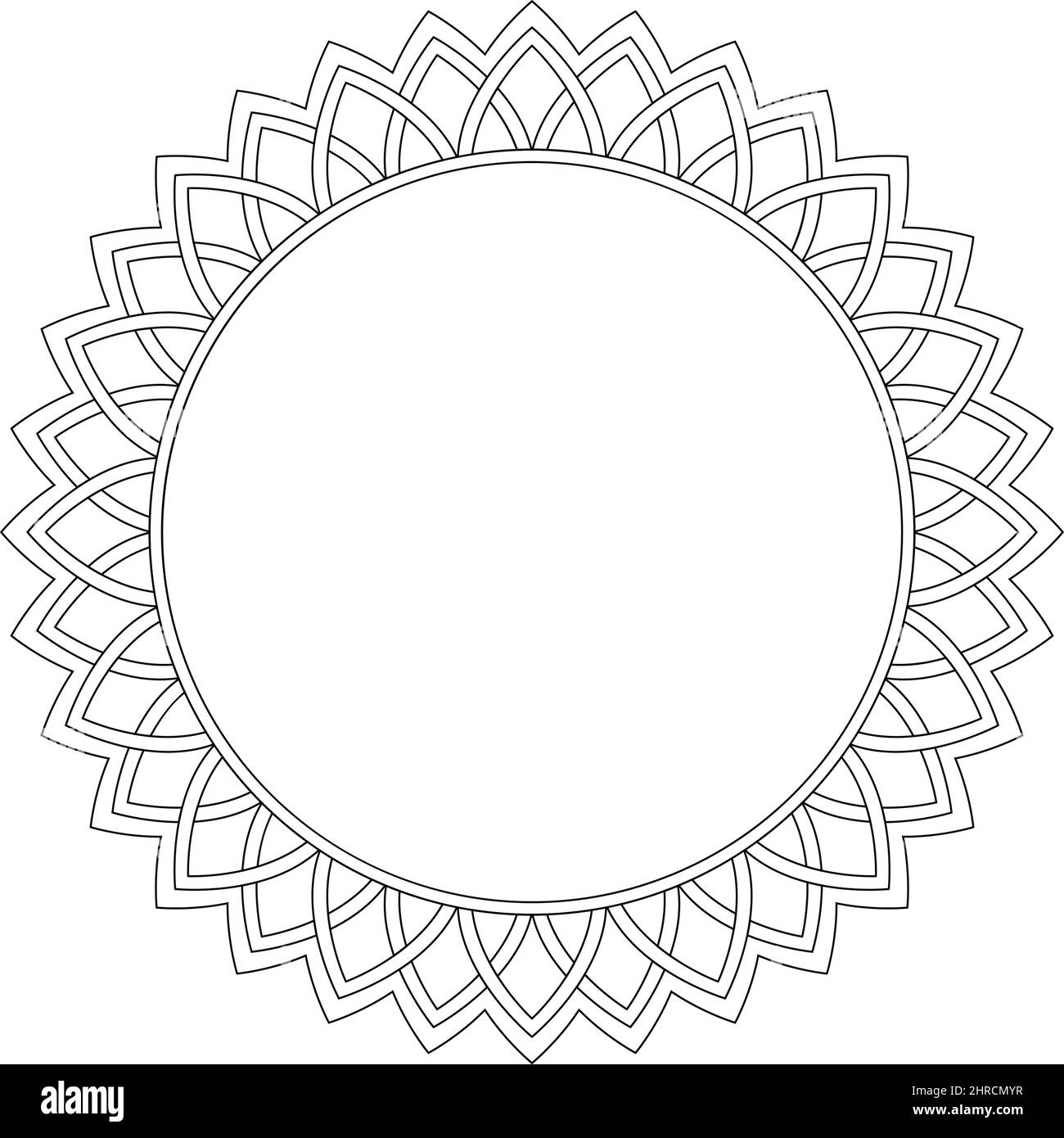 Round decorative frame with space for text, vector illustration Stock ...