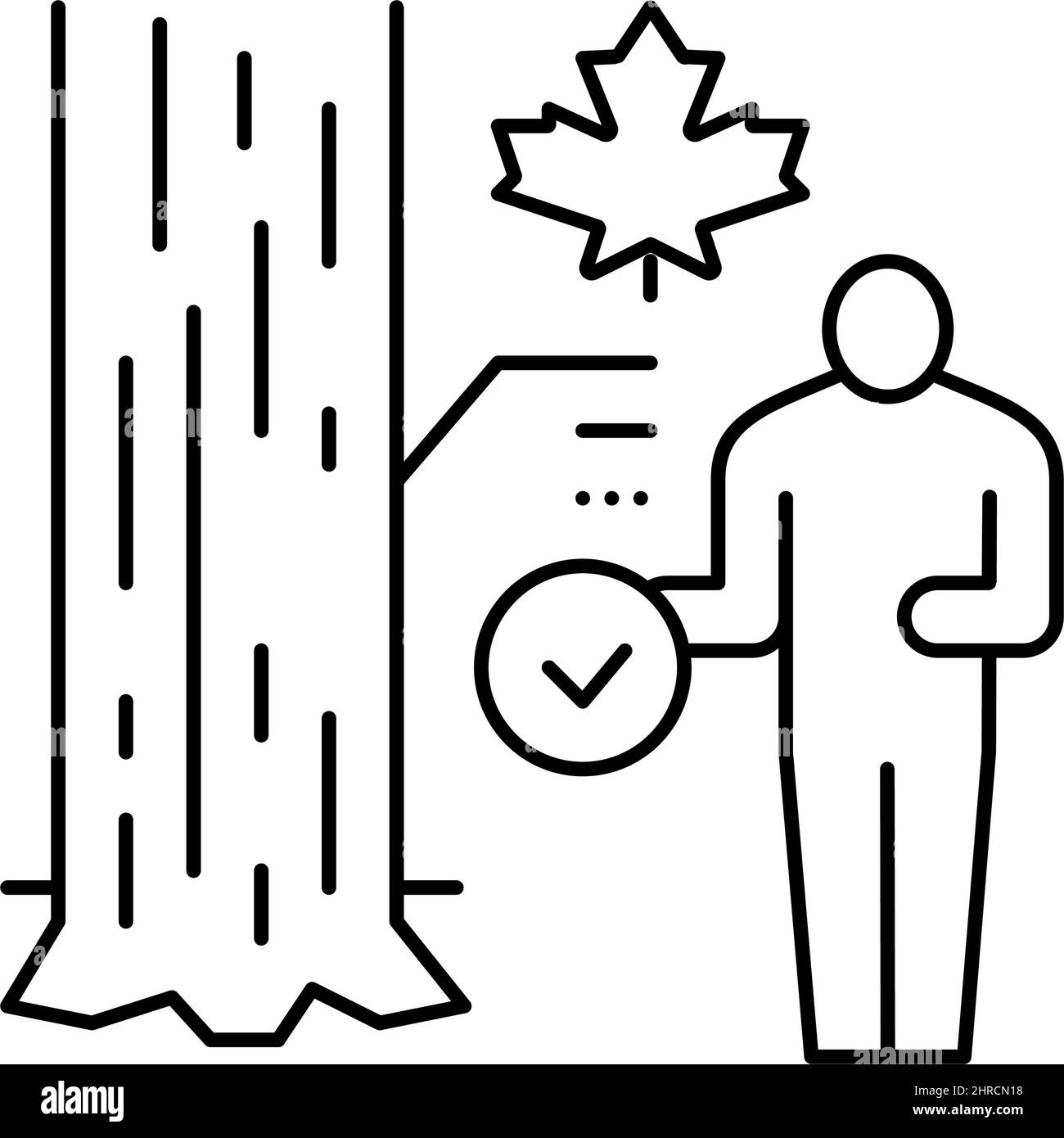 site and tree selection line icon vector illustration Stock Vector ...