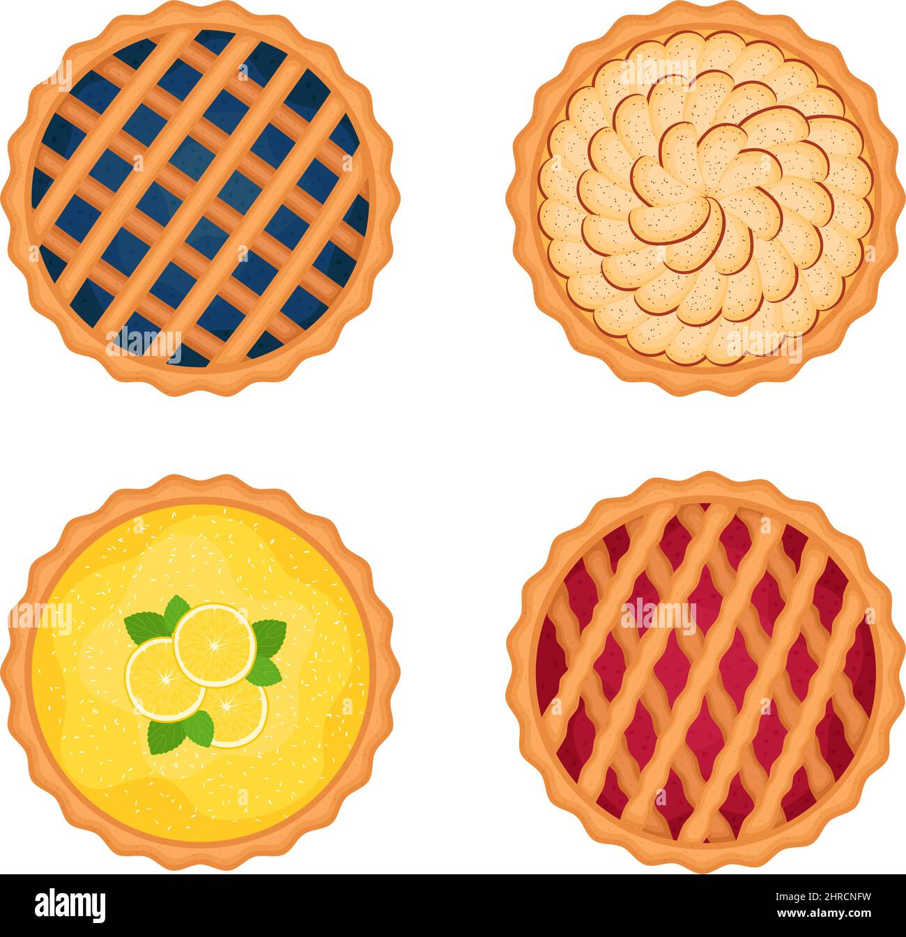Top view whole baked Stock Vector Images - Alamy