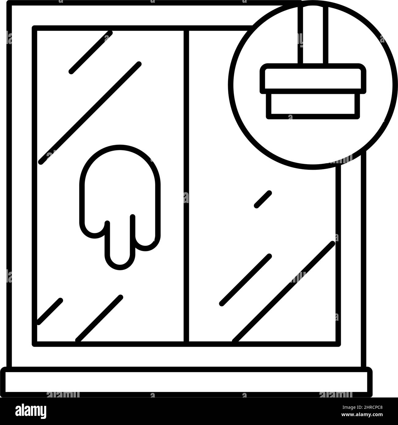 window cleaning line icon vector illustration Stock Vector Image & Art ...