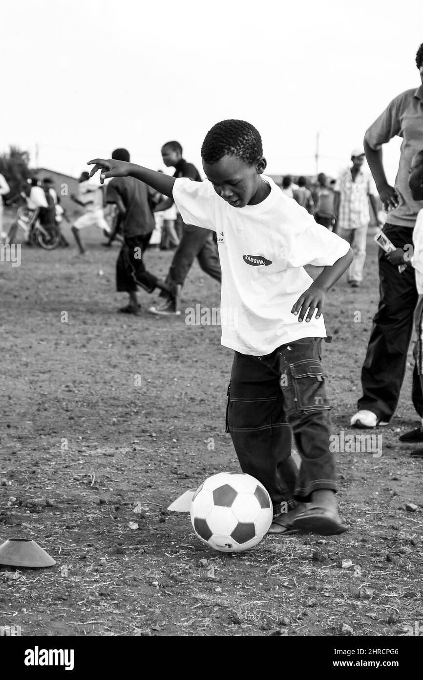 Black Kids Playing Football