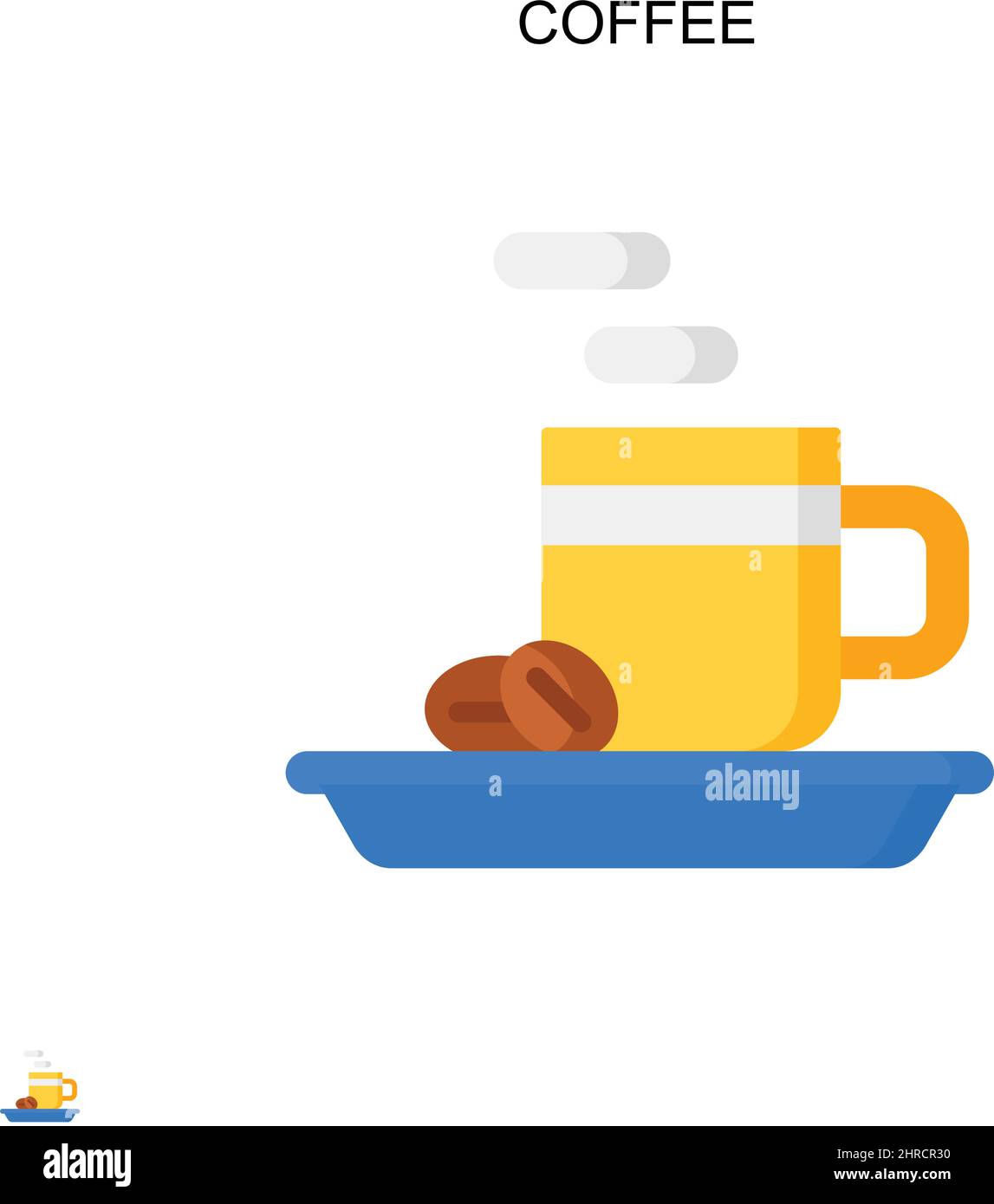 Coffee Simple vector icon. Illustration symbol design template for web ...