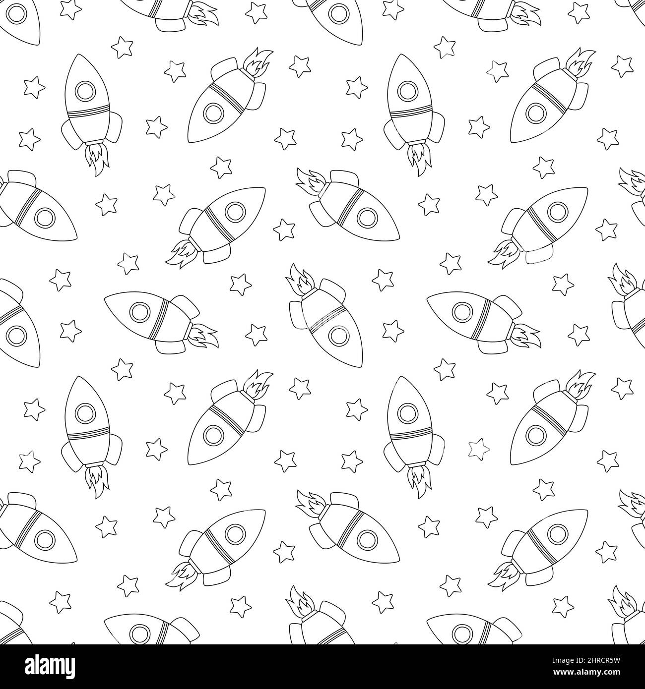 Illustration cartoon rocket spaceship space Black and White Stock ...