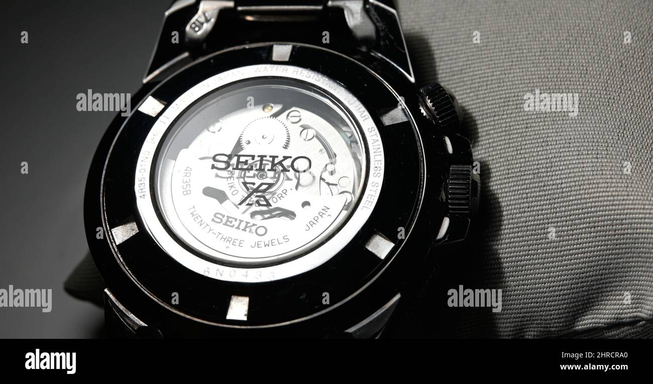 Macro photograph of wrist watch Stock Photo - Alamy