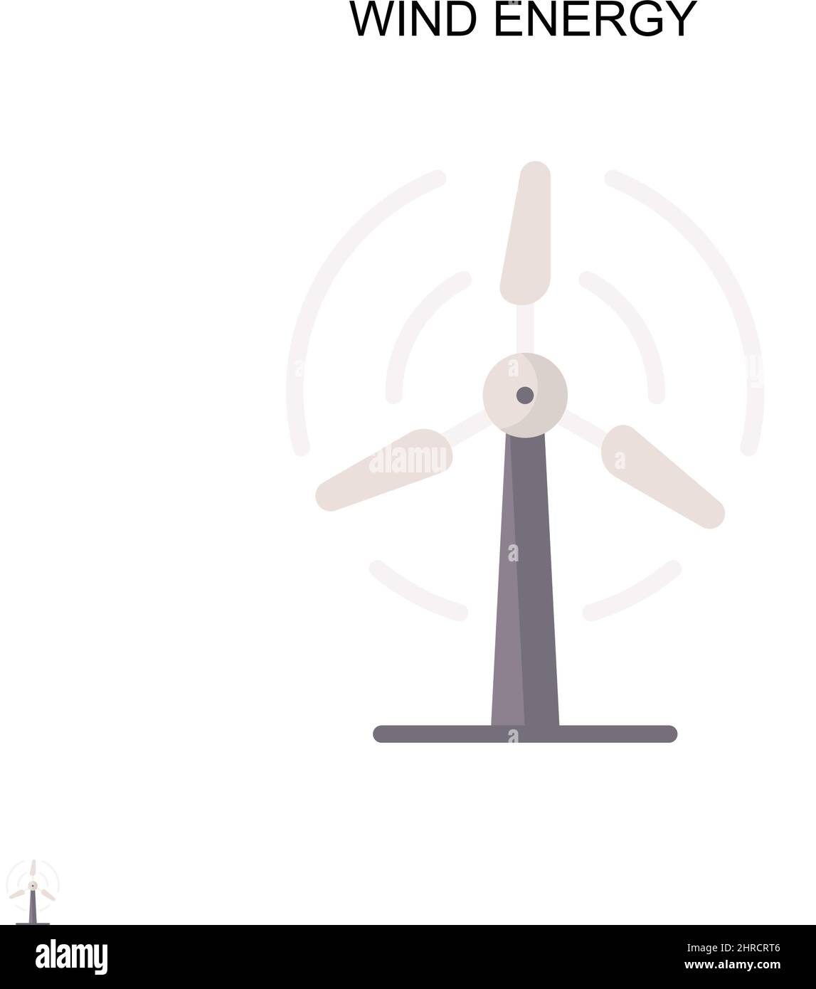 Wind energy Simple vector icon. Illustration symbol design template for ...