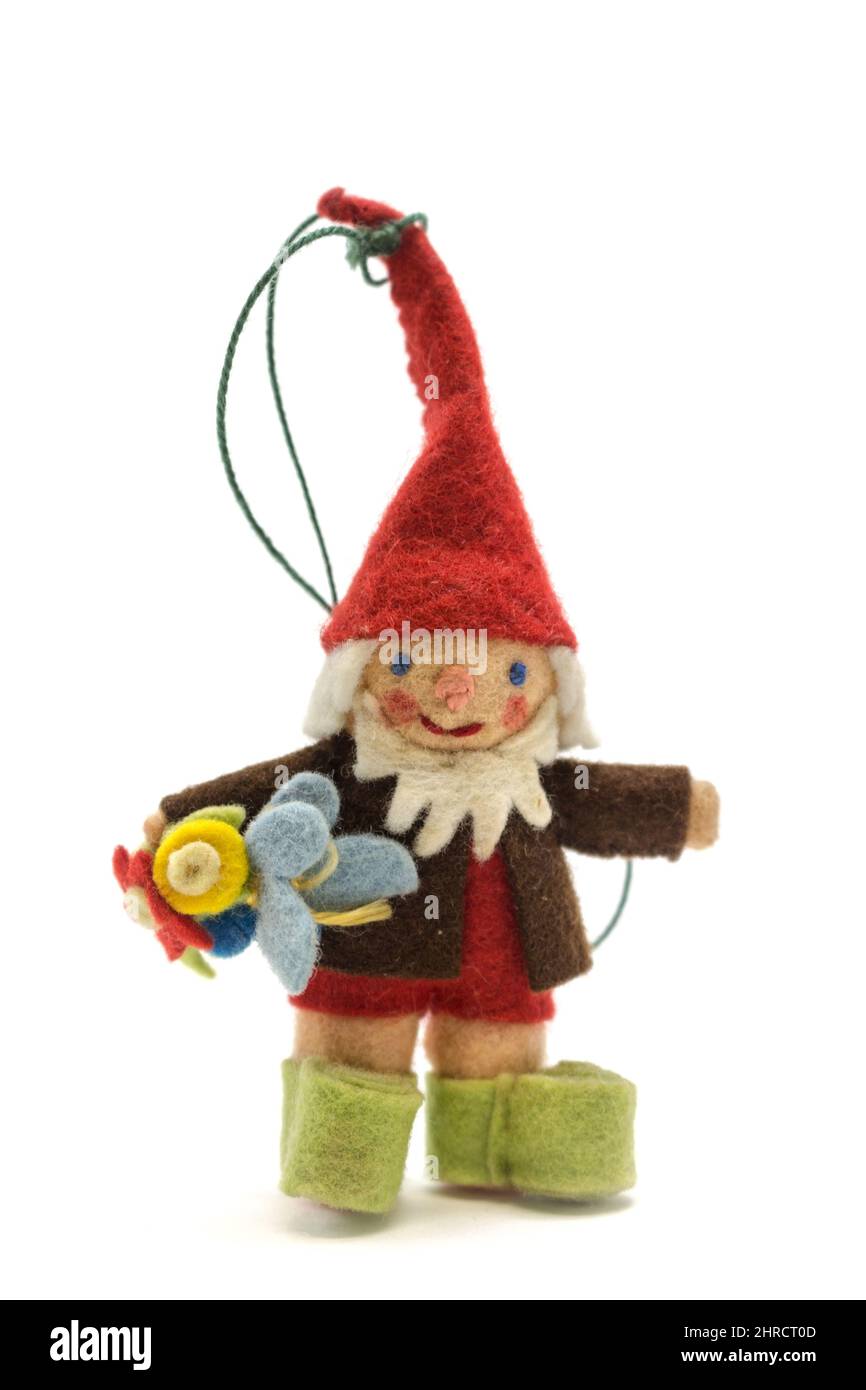 Old Felt Christmas Elf Ornament Stock Photo - Alamy
