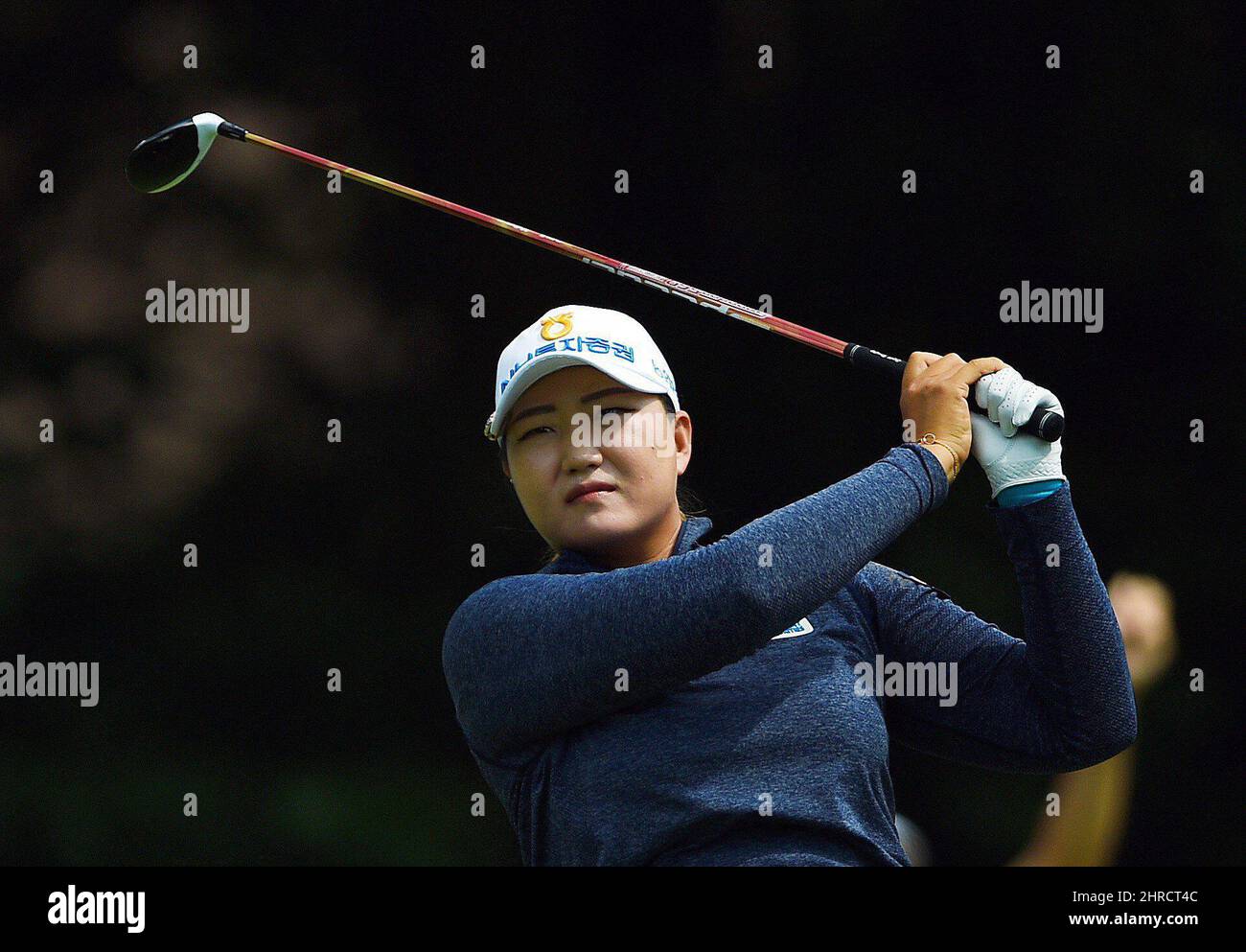 Mirim Lee of South Korea drives from the 4th tee during the third round ...
