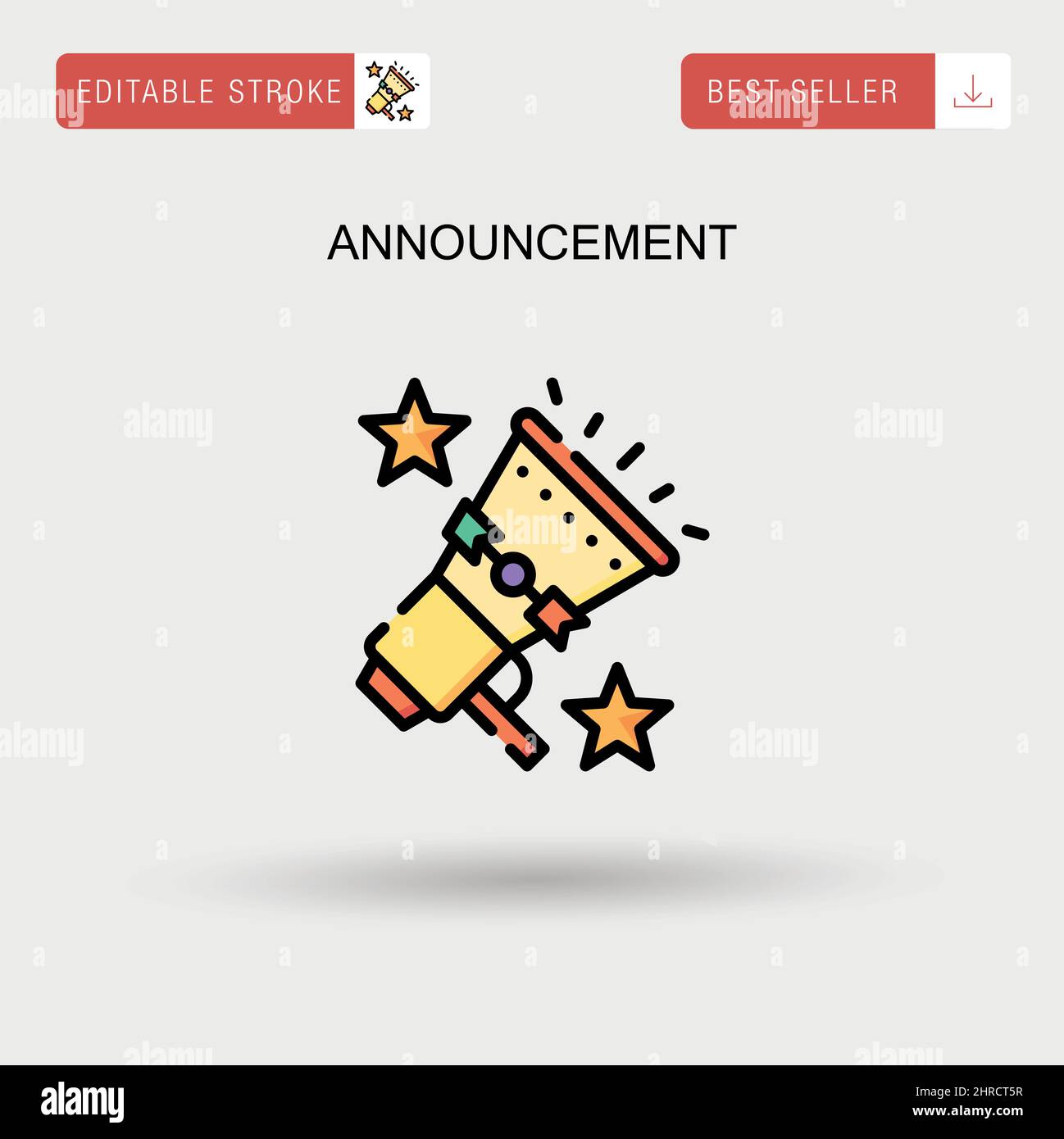 Announcement icon vector hi-res stock photography and images - Alamy