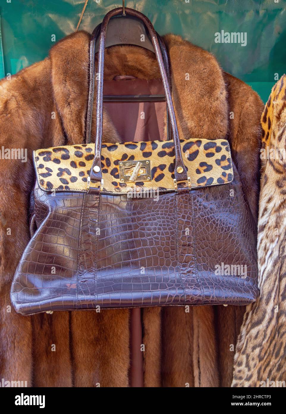 Leopard print handbag hi-res stock photography and images - Alamy