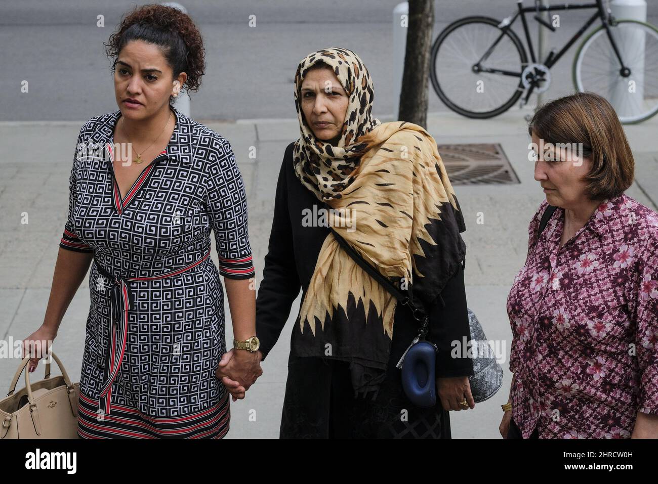 Kobra Mohammadi, centre, mother of Maryam Rashidi, arrives at court ...