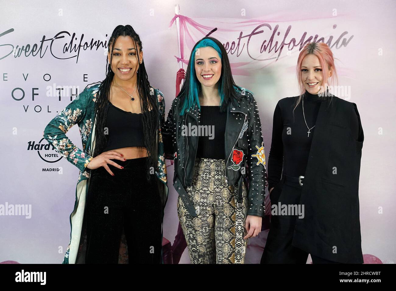 Tamara Nsue, Sonia Gómez and Alba Reig, Sweet California, present their ...