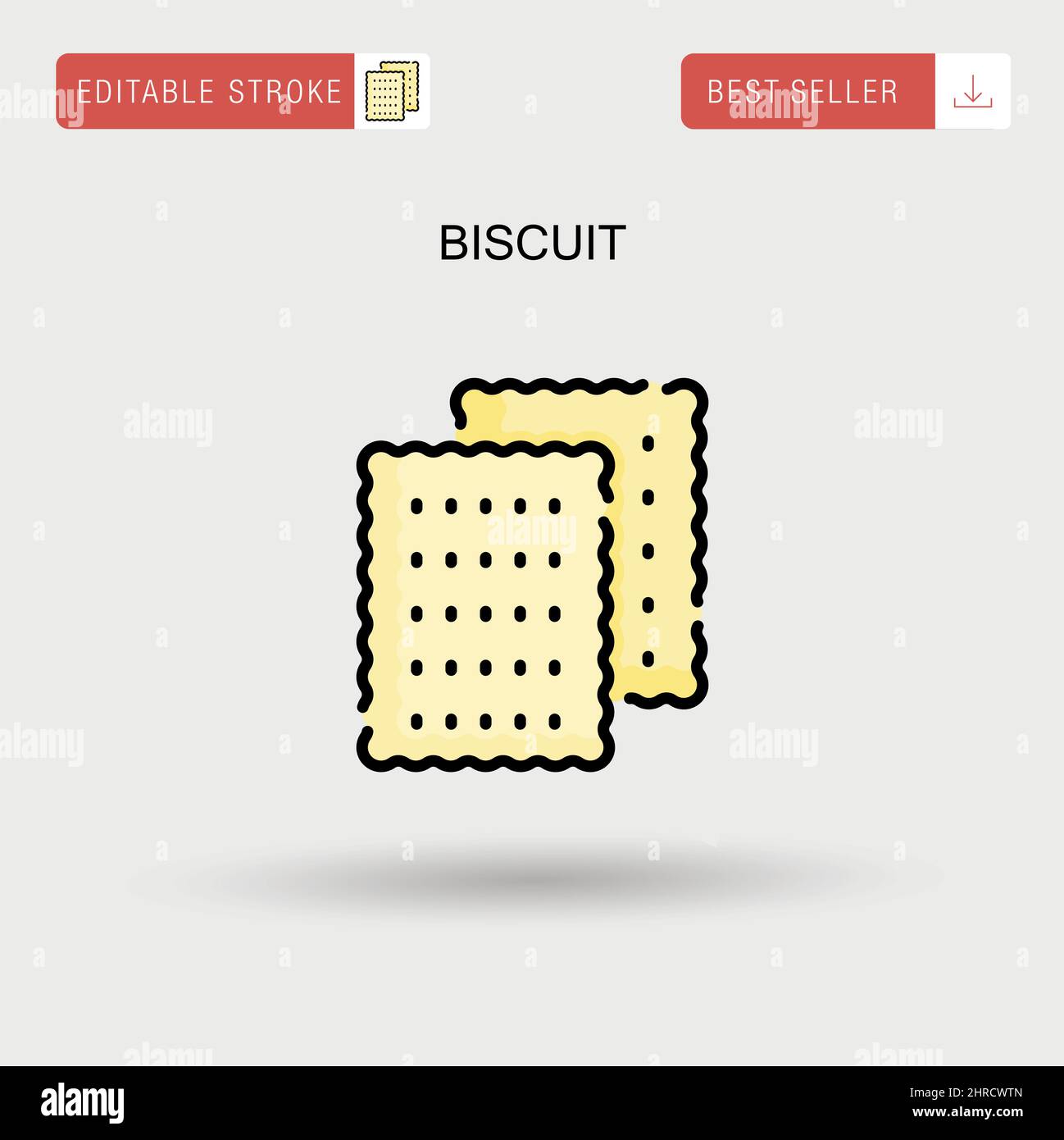 Biscuit Simple vector icon Stock Vector Image & Art - Alamy