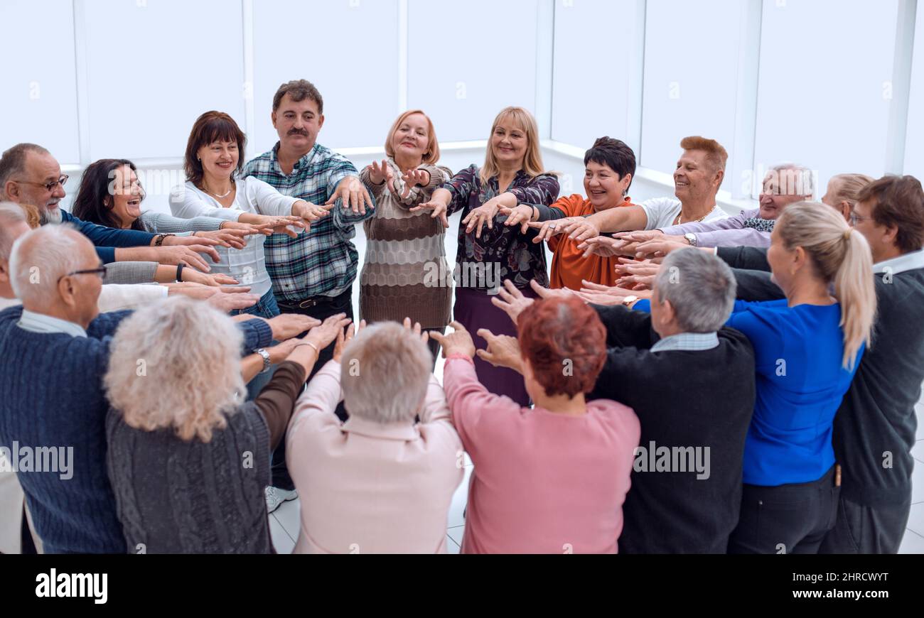 people of respectable arms extended their arms forward Stock Photo - Alamy