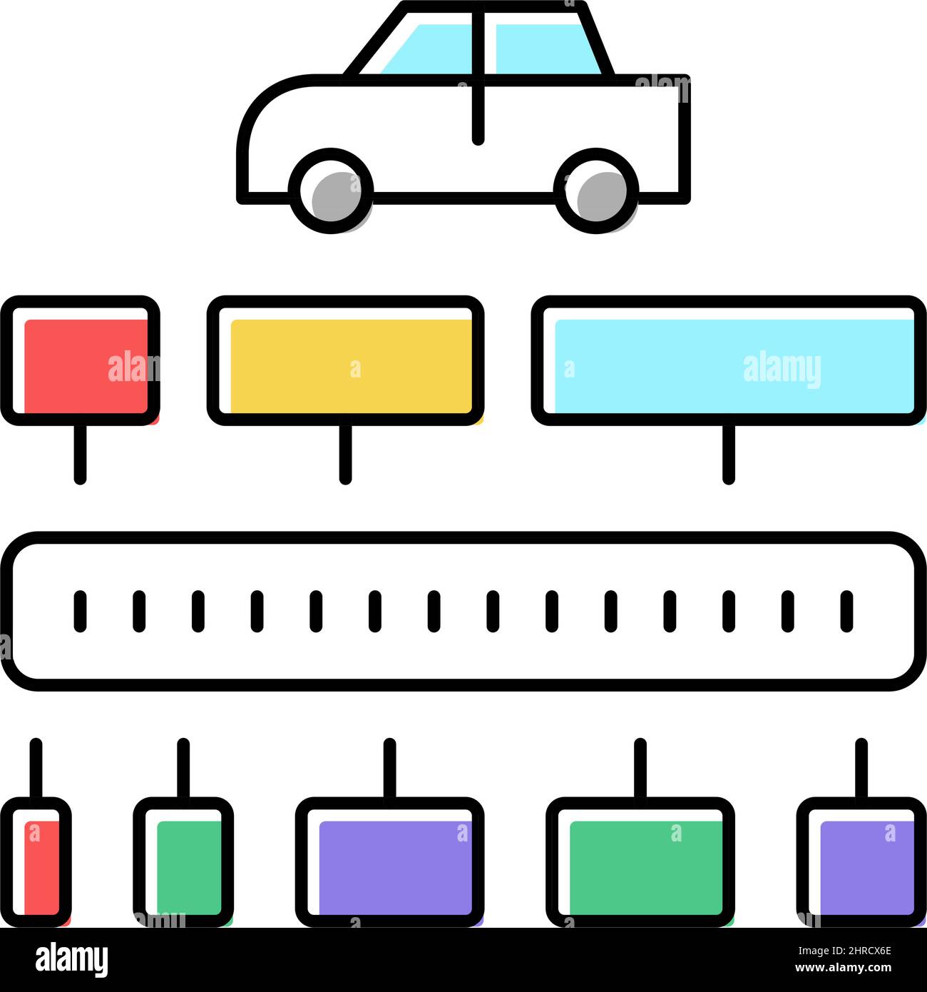 vin code decoder color icon vector illustration Stock Vector Image ...