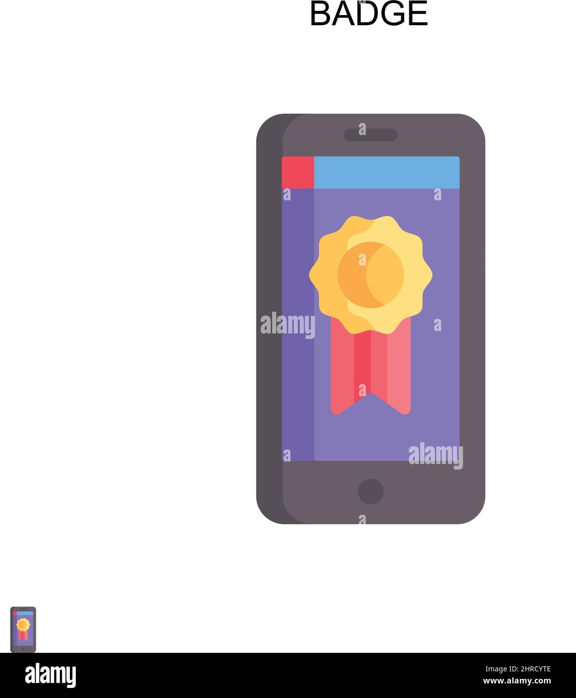 Badge Simple vector icon. Illustration symbol design template for web ...