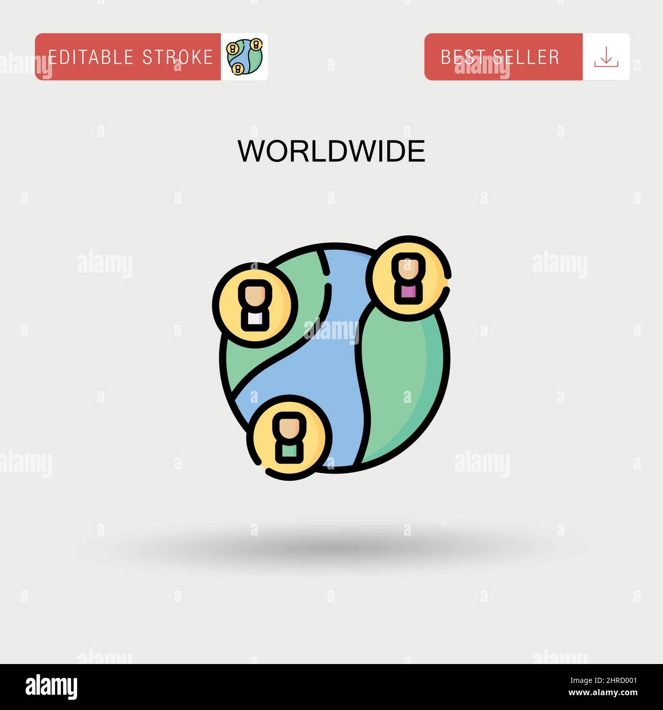 Worldwide Simple vector icon Stock Vector Image & Art - Alamy