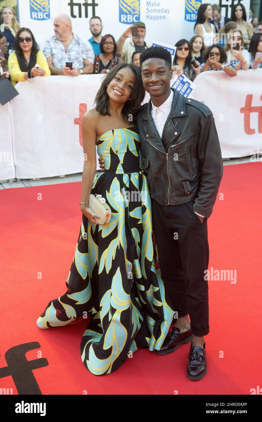 Actors Rachel Hilson and Lamar Johnson arrive on the red carpet for the ...